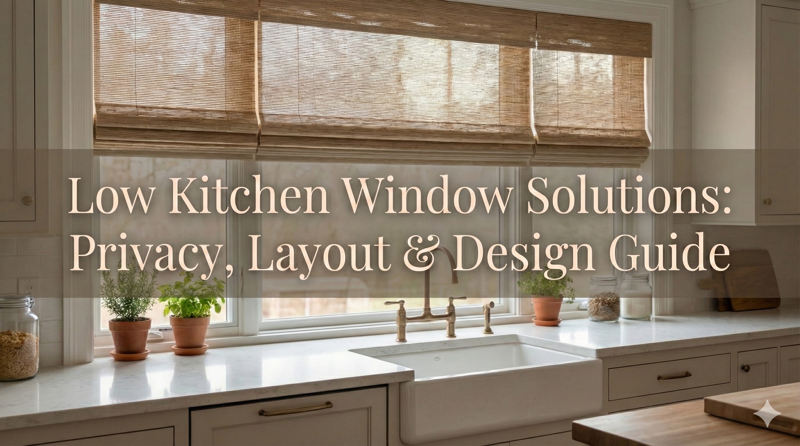 Low Kitchen Window Solutions: Privacy & Layout Ideas | Gotcha Covered Blog